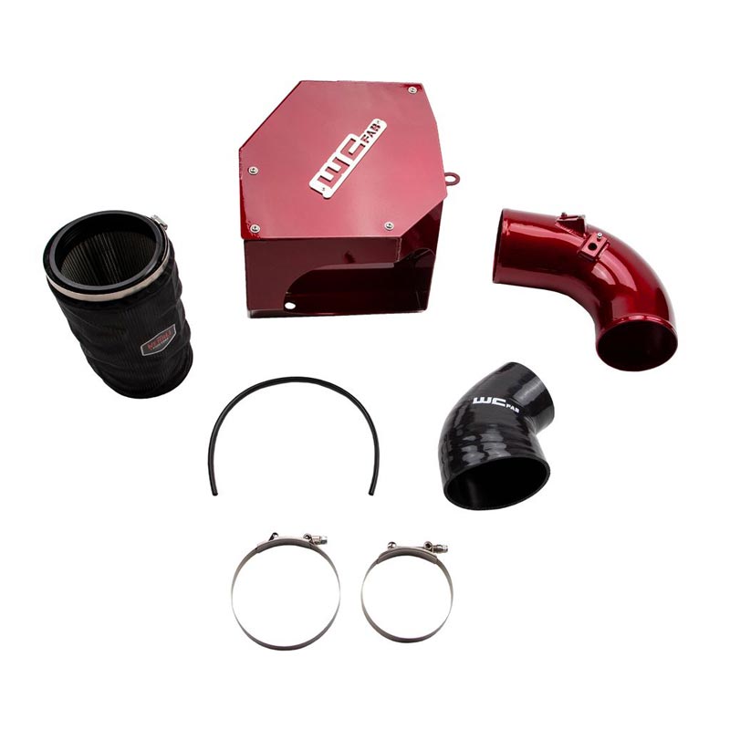 Wehrli Custom Fab 5" Intake Kit With Air Box - Fine Texture Black ...