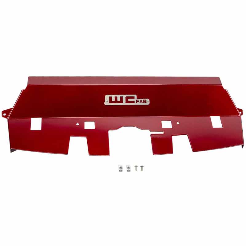Wehrli Custom Fab WCF100539-RED Aluminum Radiator Cover - WCFab Red | XDP