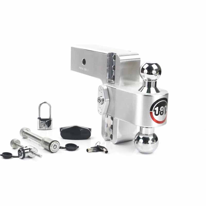 Weigh Safe 3" 180 Hitch Chrome Combo Ball & Lock Set - 6" Drop (CTB6-3 ...