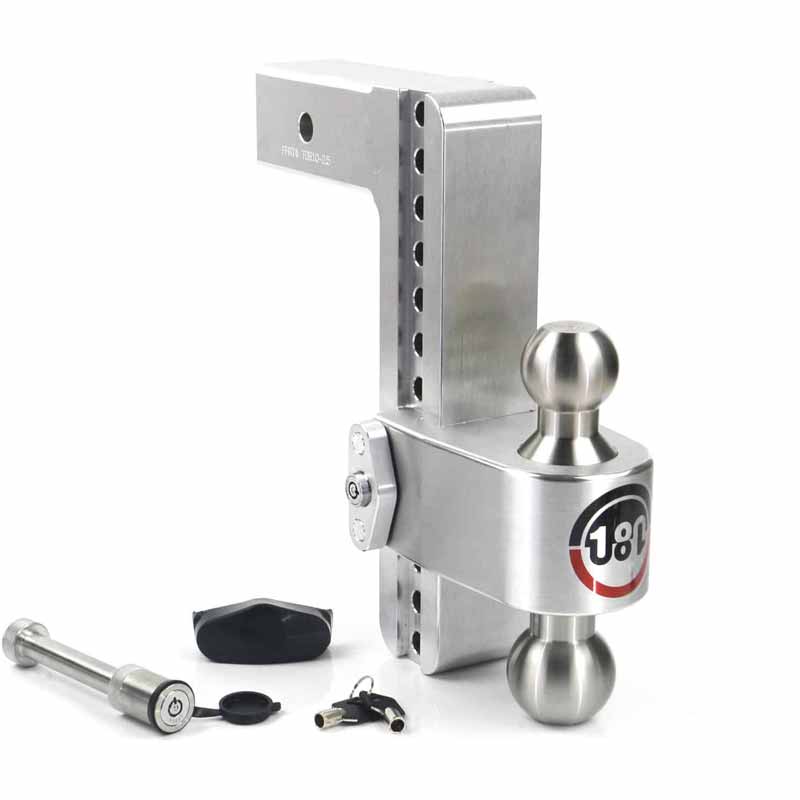 Weigh Safe 2.5" 180 Hitch SS Combo Ball & Lock Pin-10" Drop (LTB10-2.5 ...