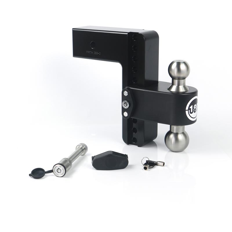 Weigh Safe Black 3" 180 Hitch SS Combo Ball & Lock Pin - 8" Drop (LTB8 ...