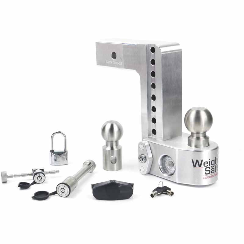 Weigh Safe WS8-2.5-SET 2.5" Drop Hitch & Lock Set - 8" Drop | XDP