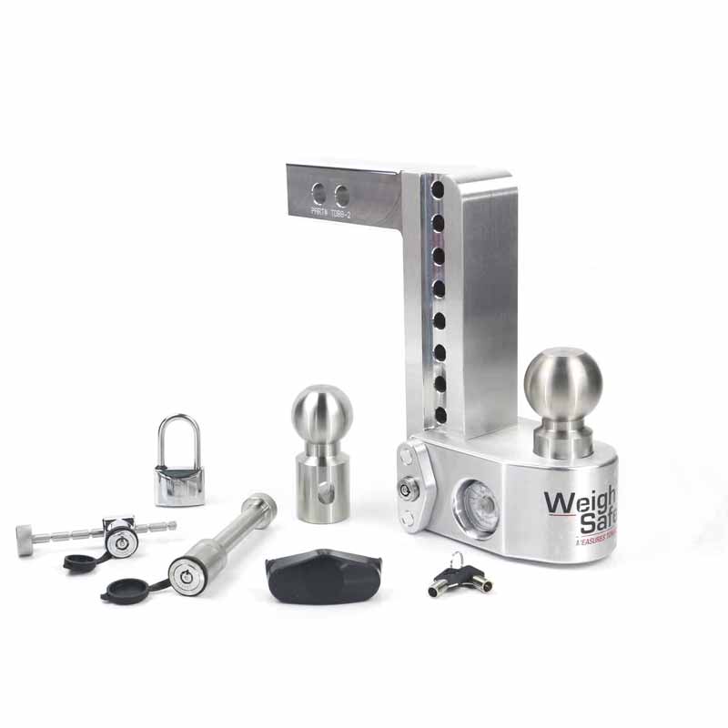 Weigh Safe WS8-2-SET 2" Drop Hitch & Lock Set - 8" Drop | XDP